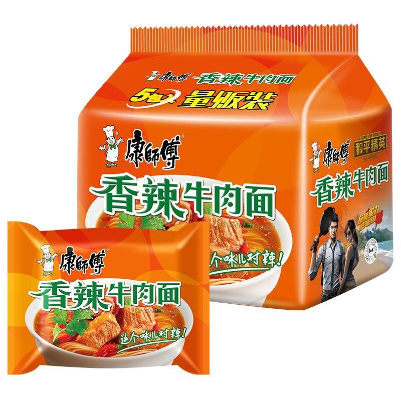 康师傅香辣牛肉面104g*5袋*6包