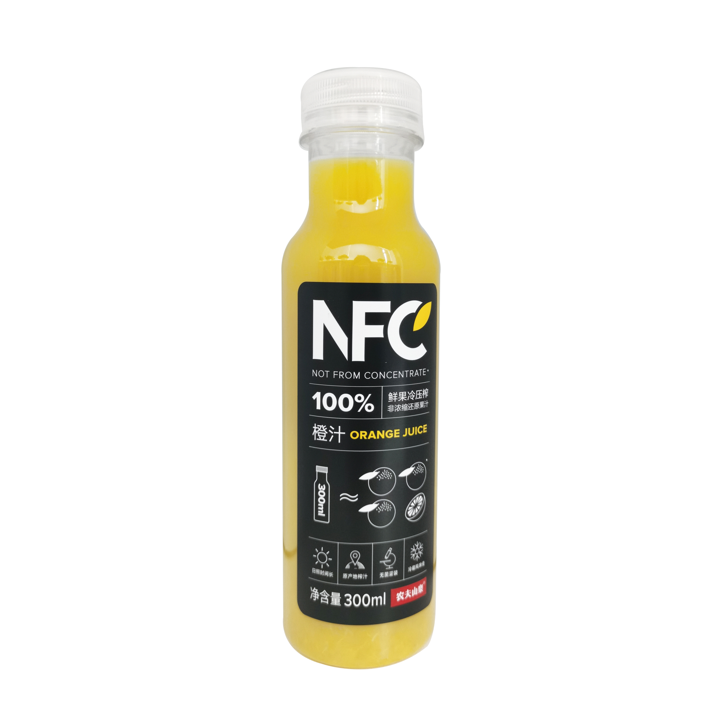 农夫山泉NFC100%橙汁300ml*24瓶