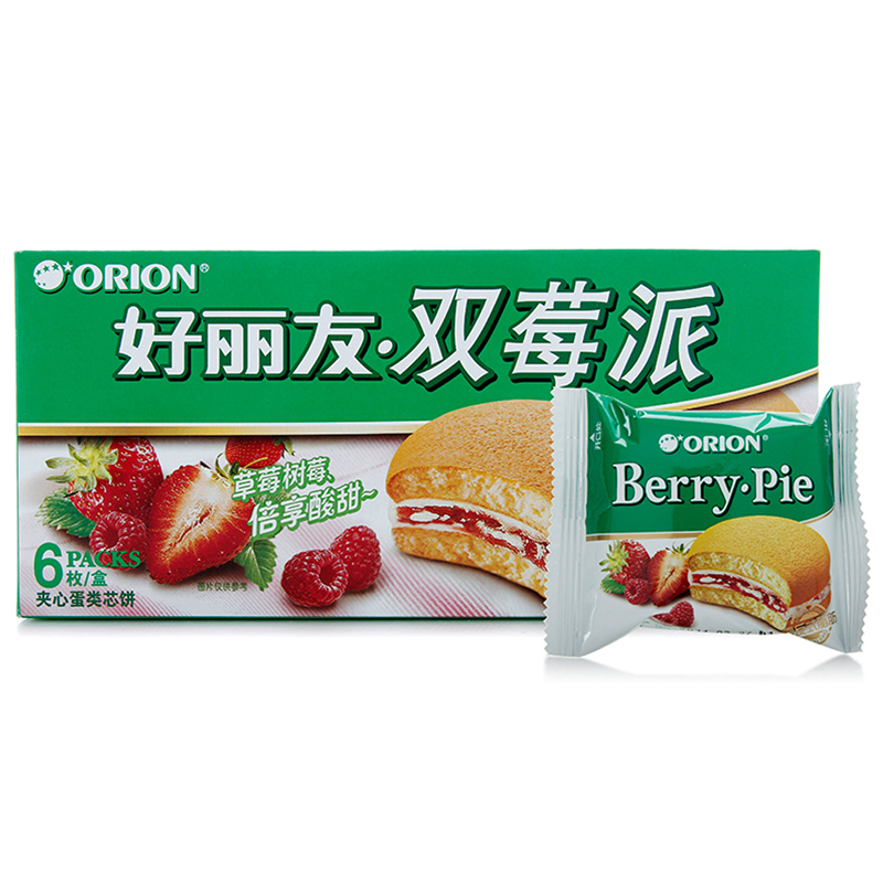 【2盒起订】好丽友双莓派6枚138g