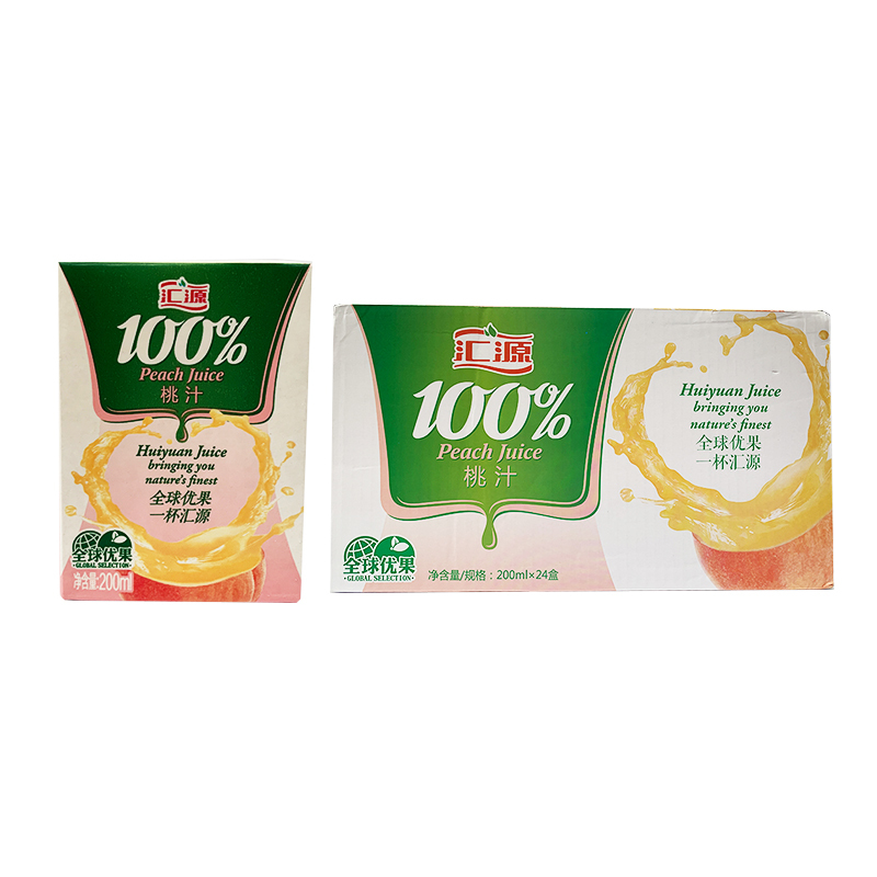 汇源100%桃汁200ml*24盒