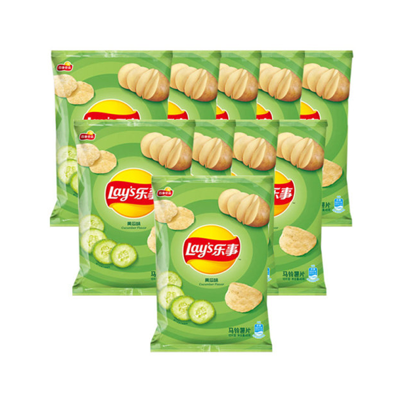 【只发北京】乐事薯片黄瓜味40g*10袋