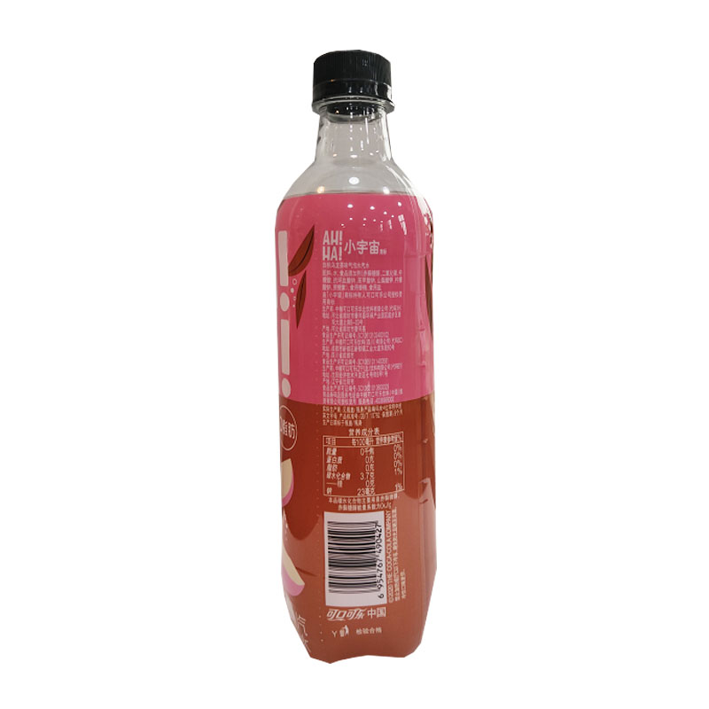 可口可乐小宇宙白桃乌龙茶味气泡水480ml*12瓶