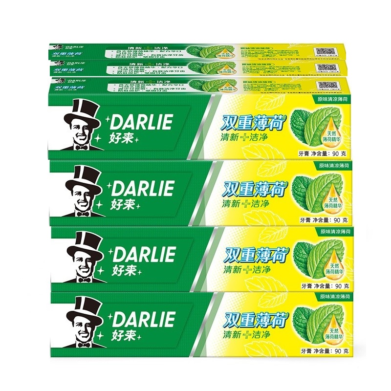好来双重薄荷牙膏原味清凉薄荷90g