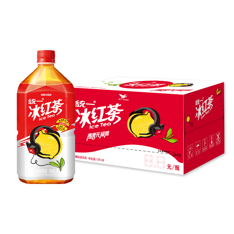 【仅供上海，店铺600元包邮】统一冰红茶1L*8瓶