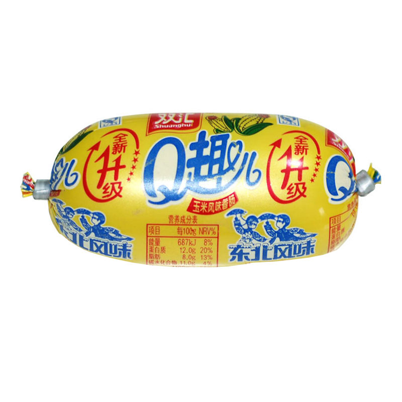 【仅供上海，店铺600元包邮】双汇Q趣东北风味香肠玉米风味80g