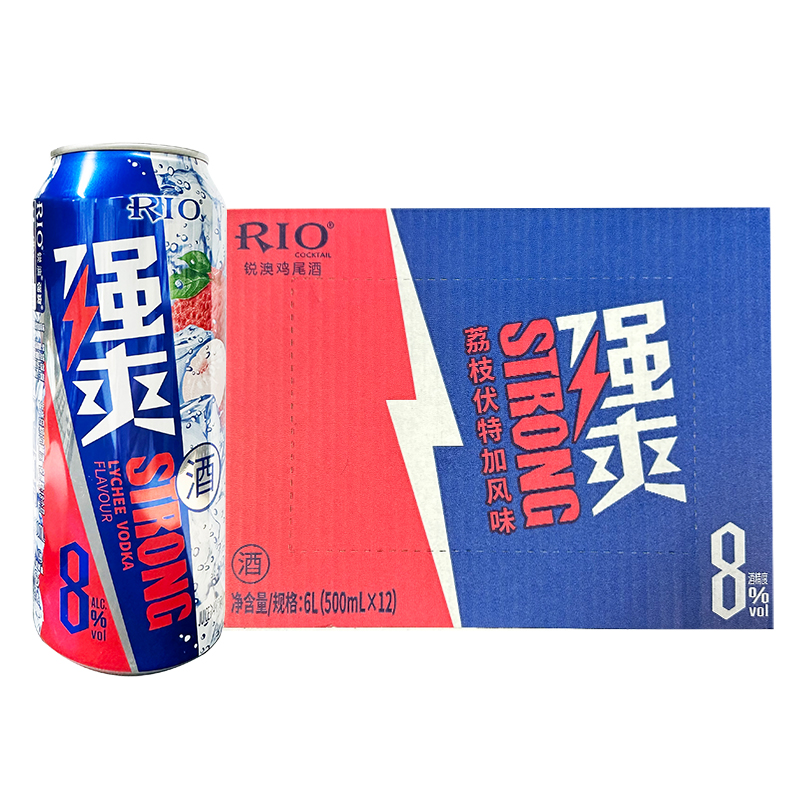 【只送济南】锐澳强爽鸡尾酒荔枝伏特加风味500ml*12听