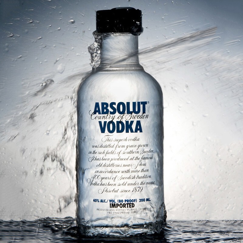 WHJK 绝对伏特加（Absolut Vodka）原味 烈酒 鸡尾酒基酒 40度 200ml 瑞典进口洋酒