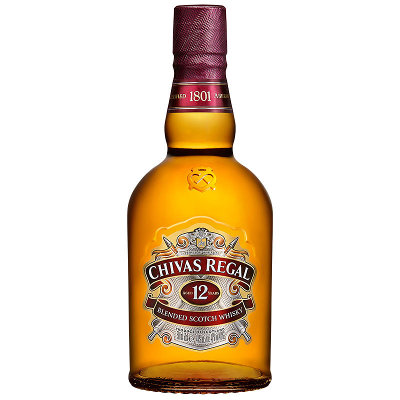 WHJK 芝华士（Chivas Regal)12年 苏格兰调和威士忌500ml 英国进口洋酒
