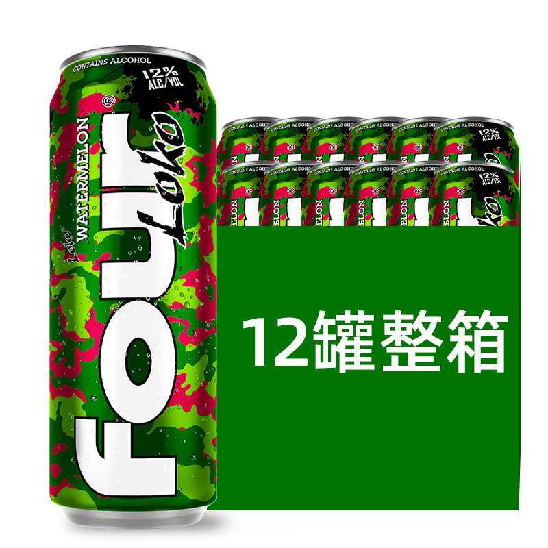 WHJK 四洛克（four loko）西瓜味 鸡尾酒/配制酒 695ml*12听