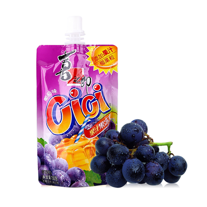 喜之郎cici吸吸果汁果冻150g芒果味饮料果粒爽儿童零食【整箱30袋】
