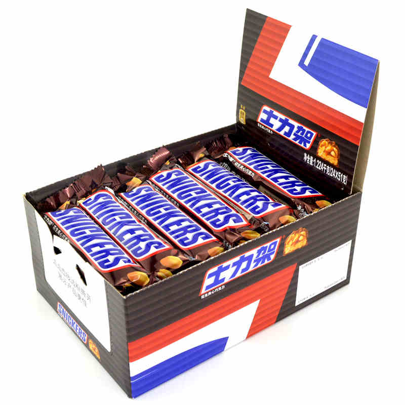 士力架花生夹心巧克力51g*24条整盒新老包装随机发货【整箱8盒】