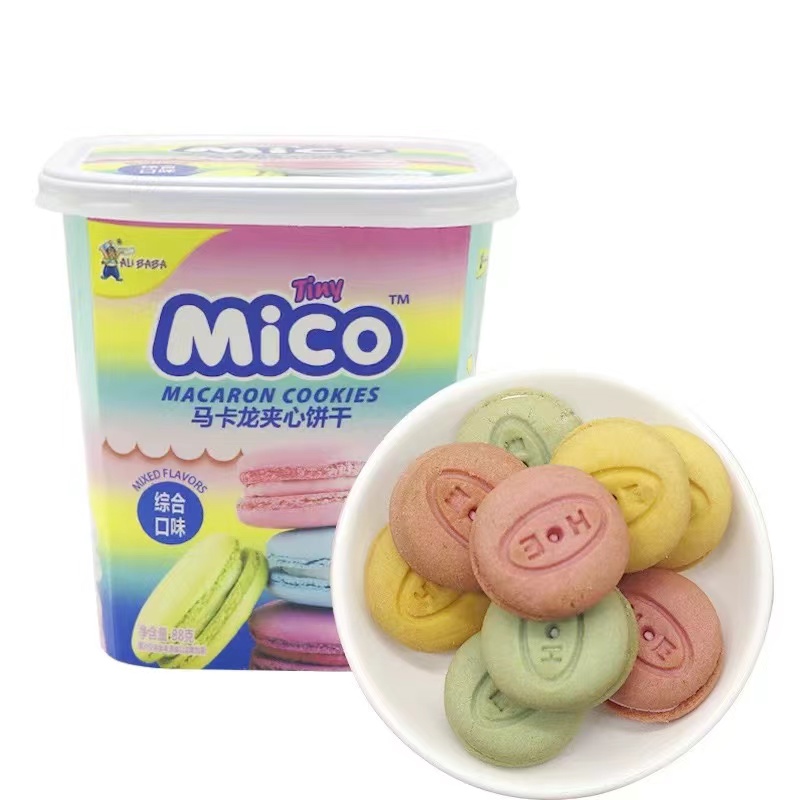 Tiny Mico马来西亚进口马卡龙夹心饼干88g（内含独立小包装）单桶多口味可选【整箱36桶】