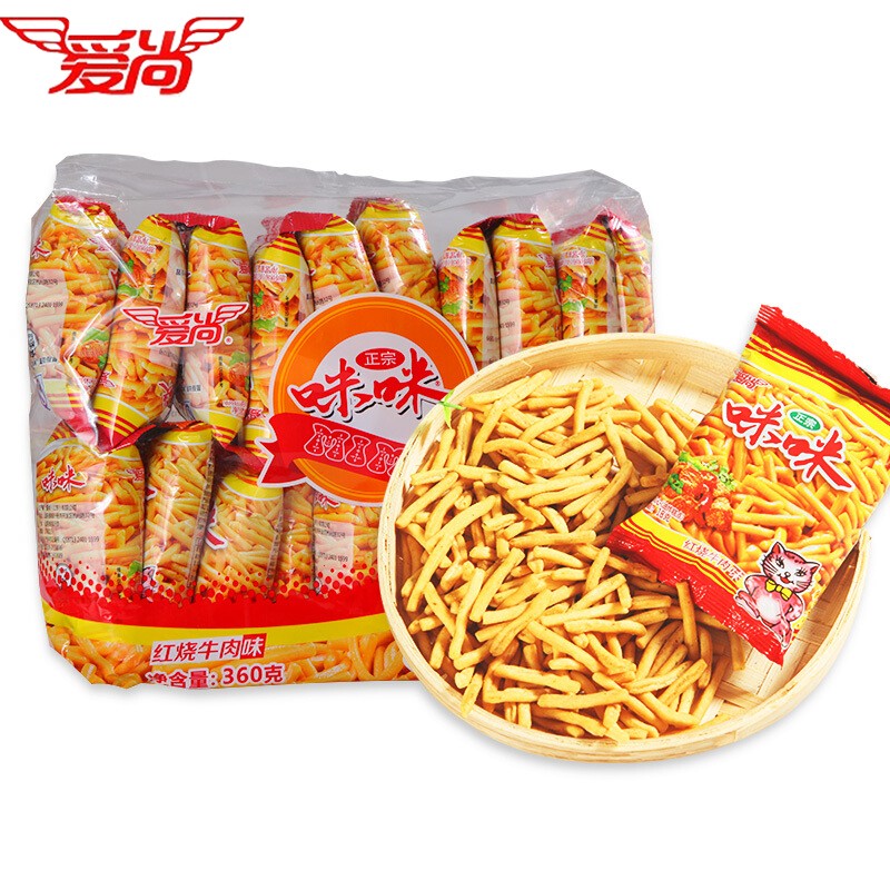 爱尚咪咪虾条360g（18g*20包）单袋多口味可选【整箱24袋】