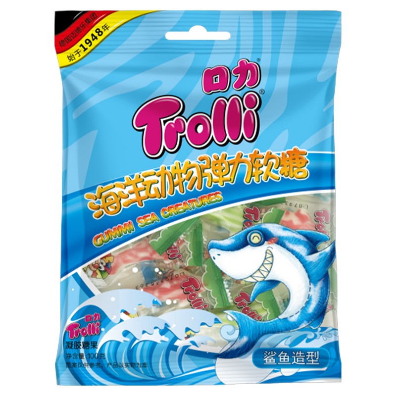 Trolli/口力橡皮糖软糖汉堡型108g（新老包装随机发）单袋多口味可选【整箱24袋】