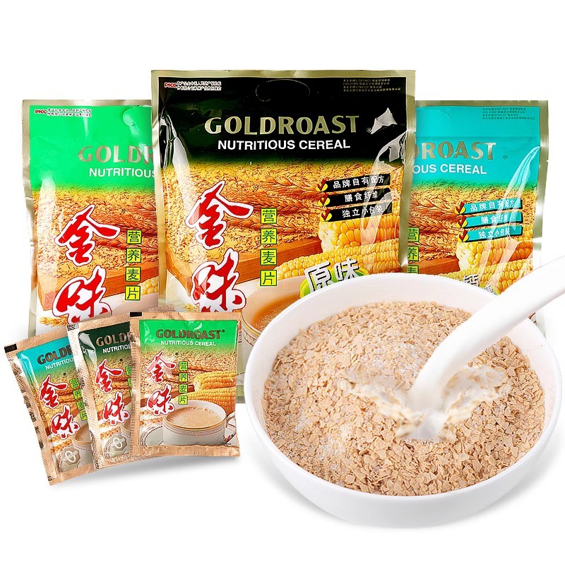金味营养麦片原味600g单袋多口味可选【整箱24袋】