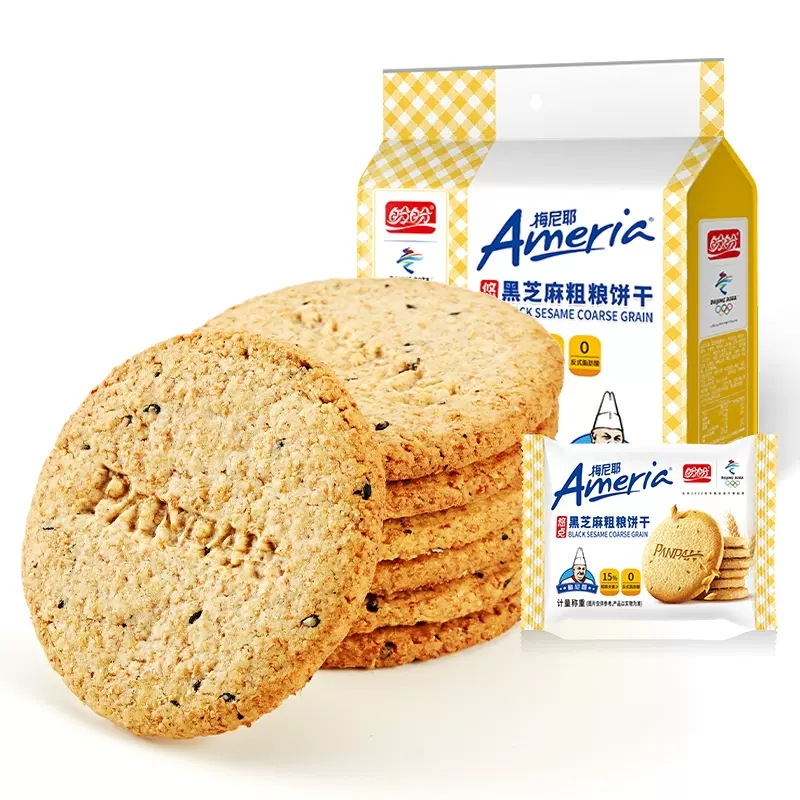 盼盼黑芝麻粗粮饼干360g单袋多口味可选【整箱12袋】