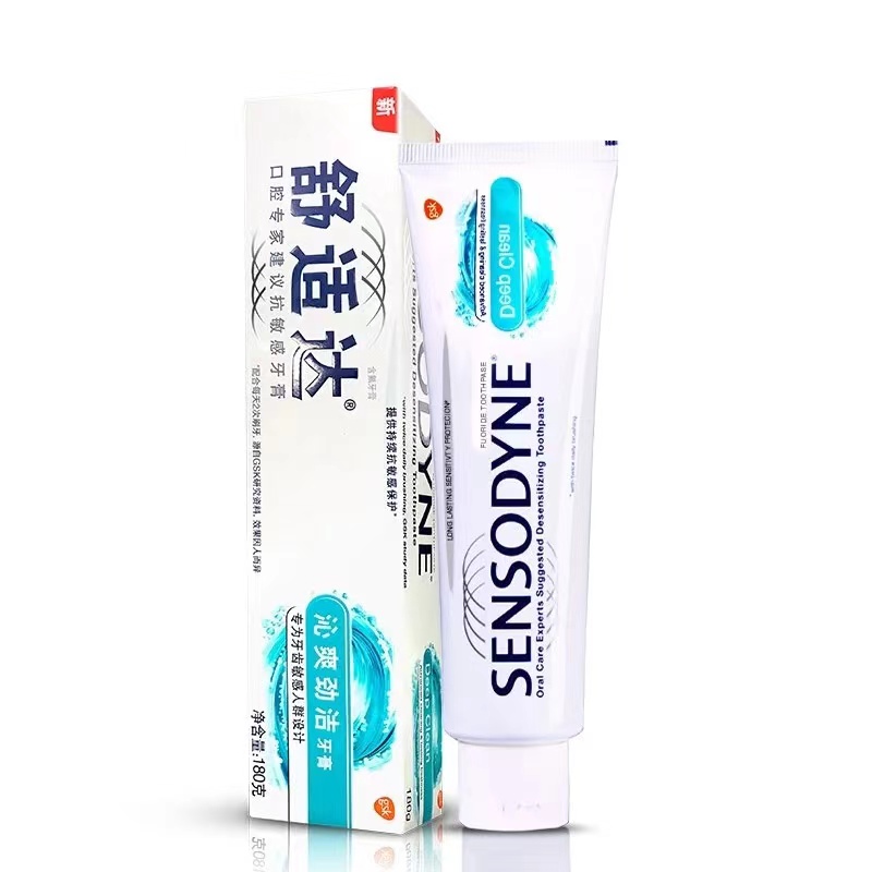 舒适达沁爽劲洁抗敏感牙膏180g*6支