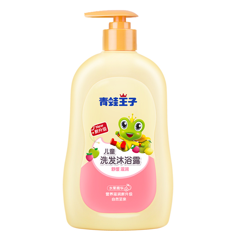青蛙王子儿童水果精华洗发沐浴露480ml*3瓶装