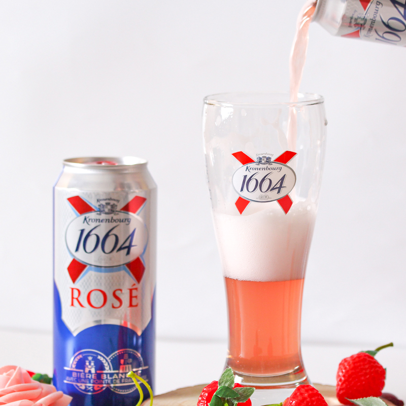 （全国包邮）国产1664桃红500ml*12罐