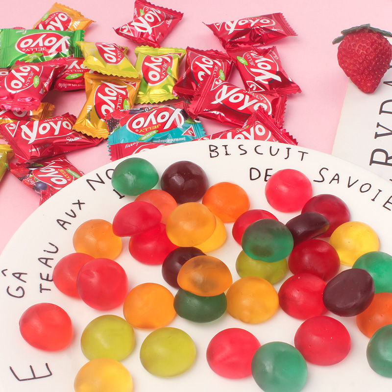 泰国进口YOYO水果果汁软糖80g儿童休闲零食qq糖橡皮糖果批发