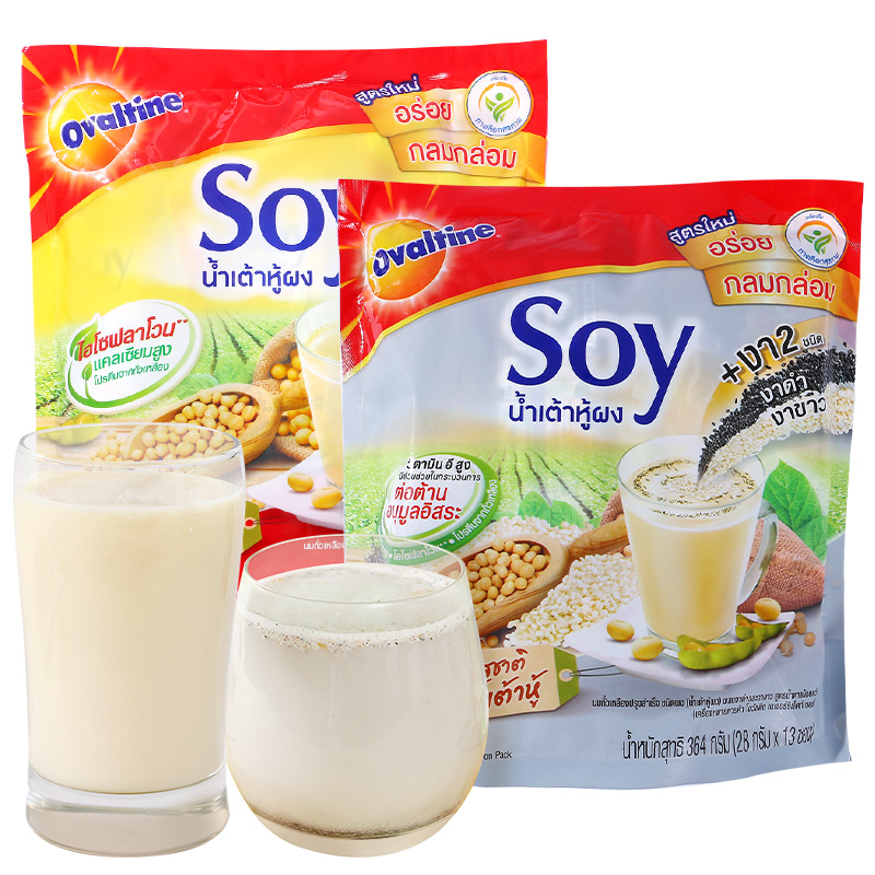 阿华田SOY豆浆粉364g*12包整箱泰国进口速溶豆奶原味黑芝麻家用小袋早餐多口味可选